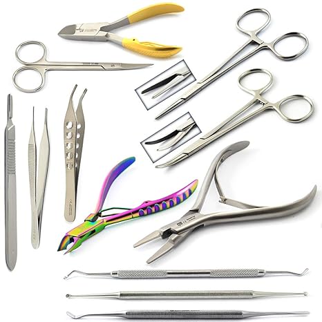 Amazon.com: Professional Toenail Removal Kit Curette Ingrown Cutter ...