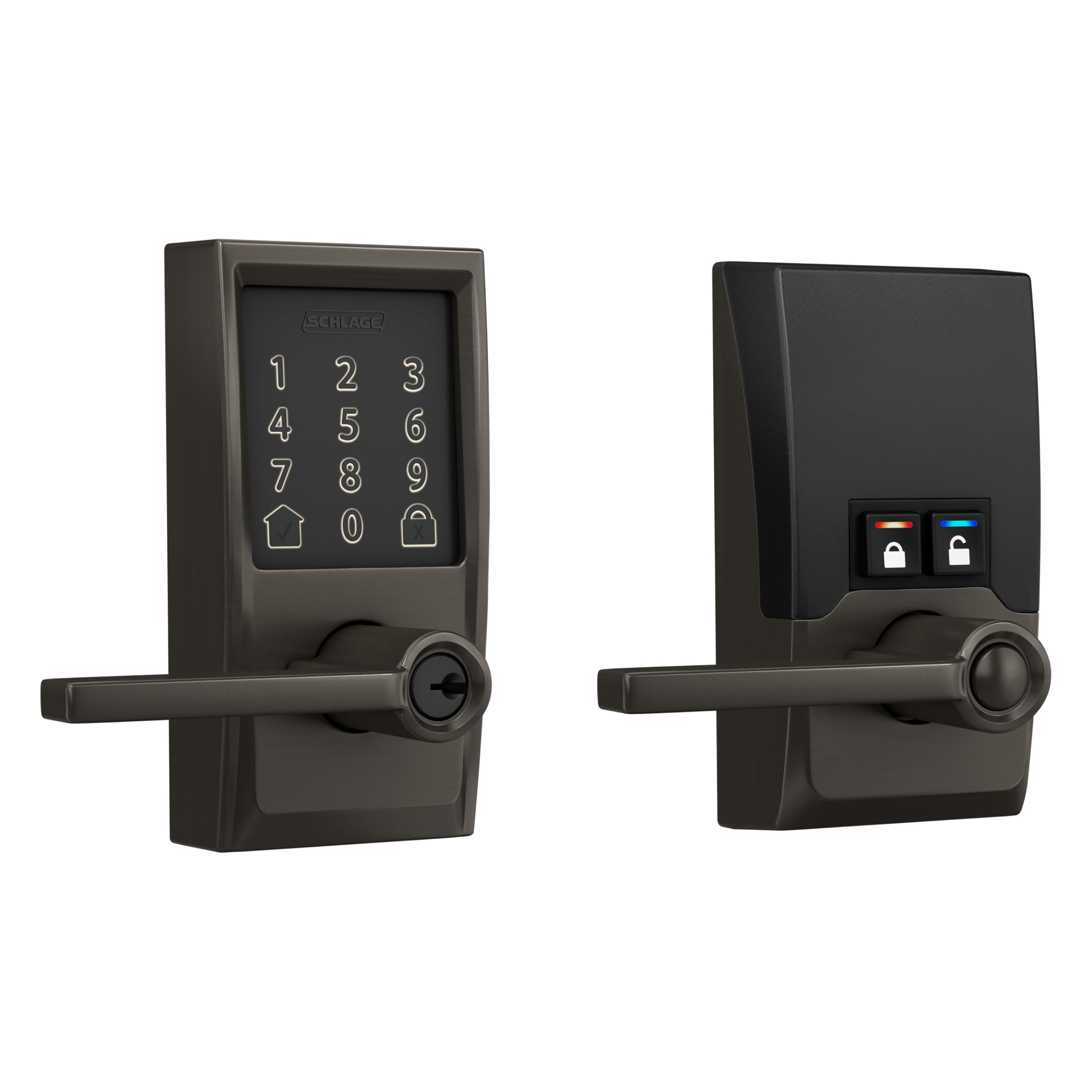 Schlage FE789WB CEN 530 LAT Encode WiFi Latitude Lever Smart Lock ...