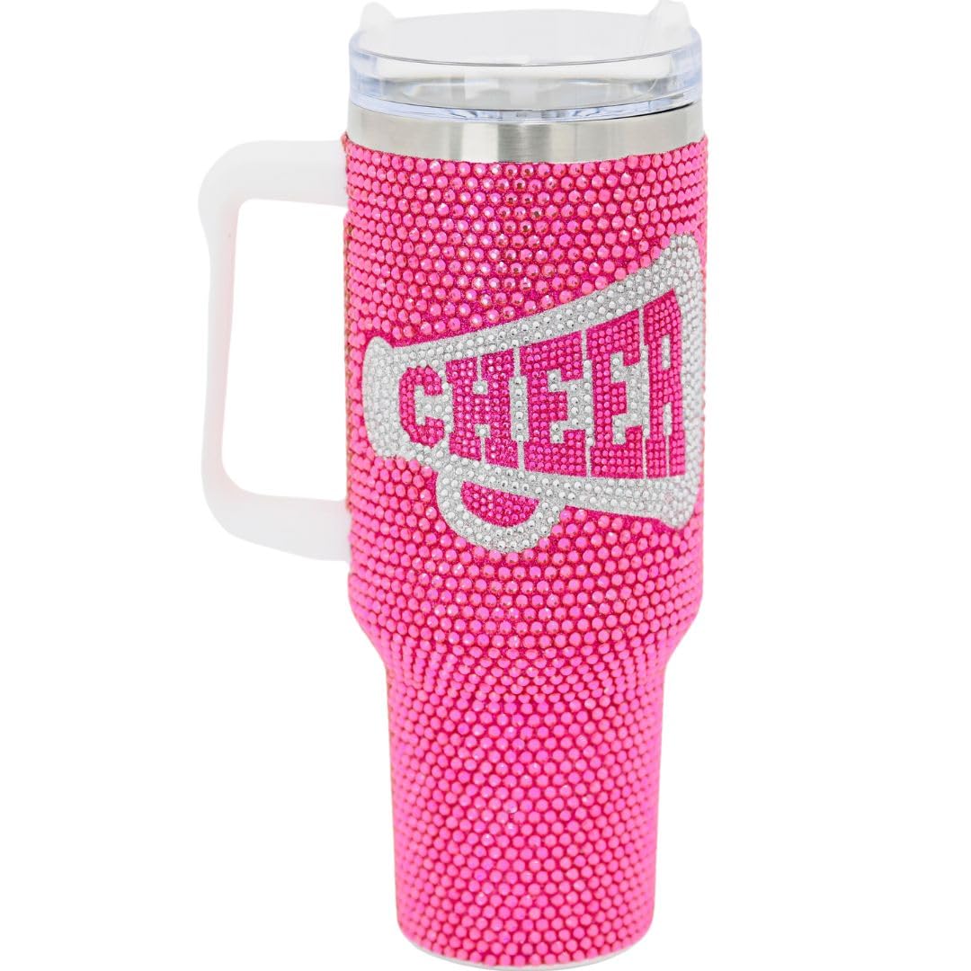 Amazon.com | SEM LIFE 40 Oz Rhinestone Bling Tumbler Cup (CHEER) with ...