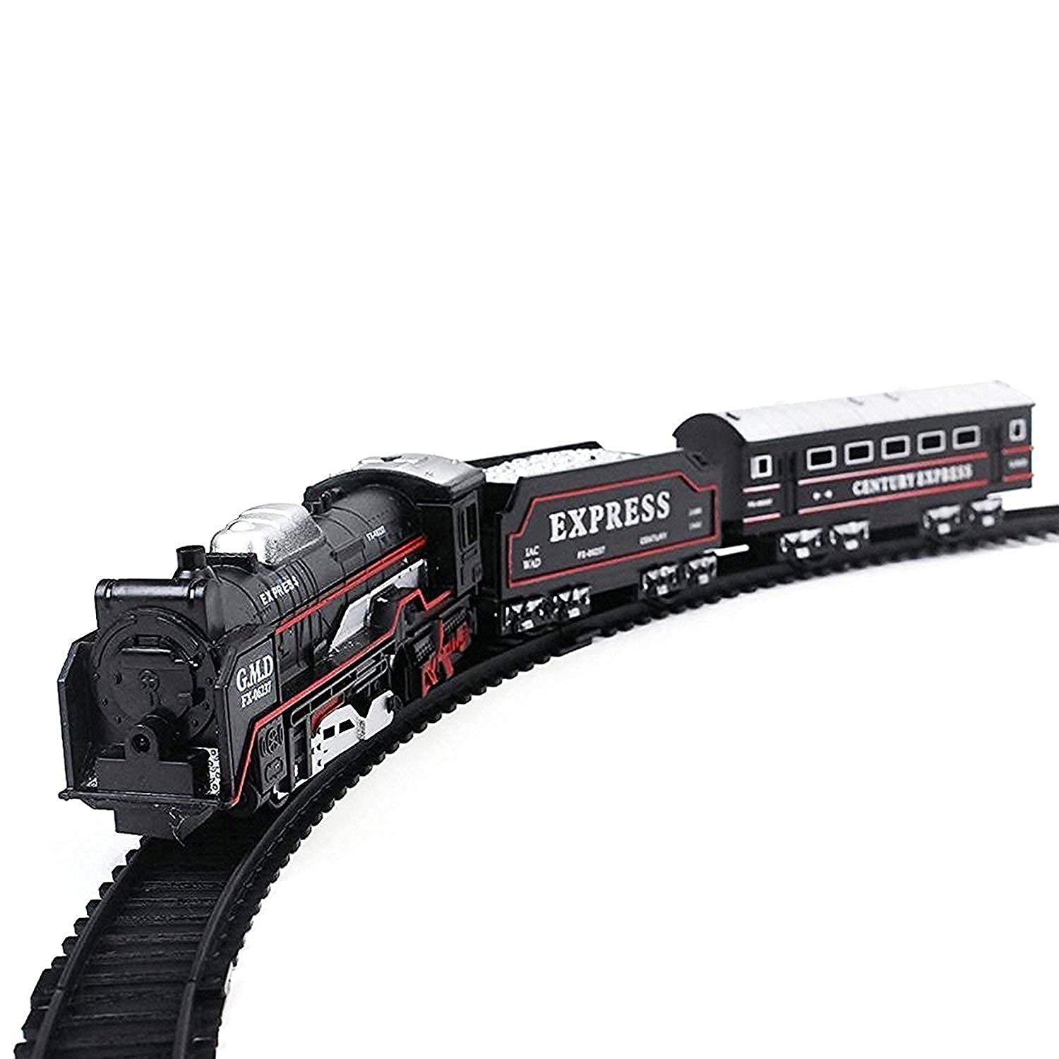 Buy Sevriza® Black Train and Train Set,13 Pieces Battery Operated Toy ...