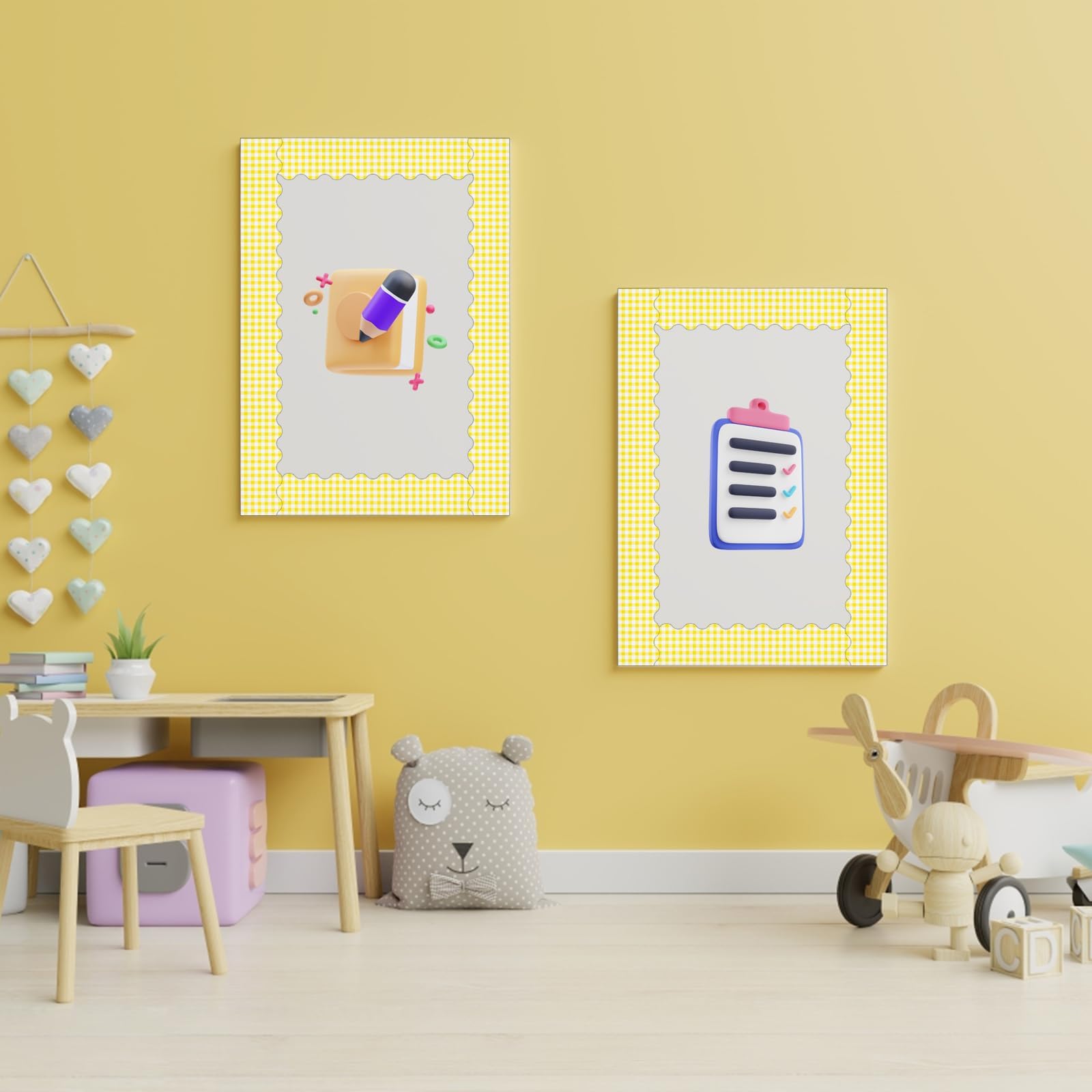 Snapklik.com : 72 Feet Yellow Gingham Bulletin Board Borders Buffalo ...