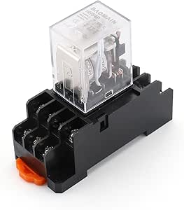 Baomain HH54P AC 24V Coil 4PDT 14 Pins General purpose Power Relay w DYF14A Base - Amazon.com