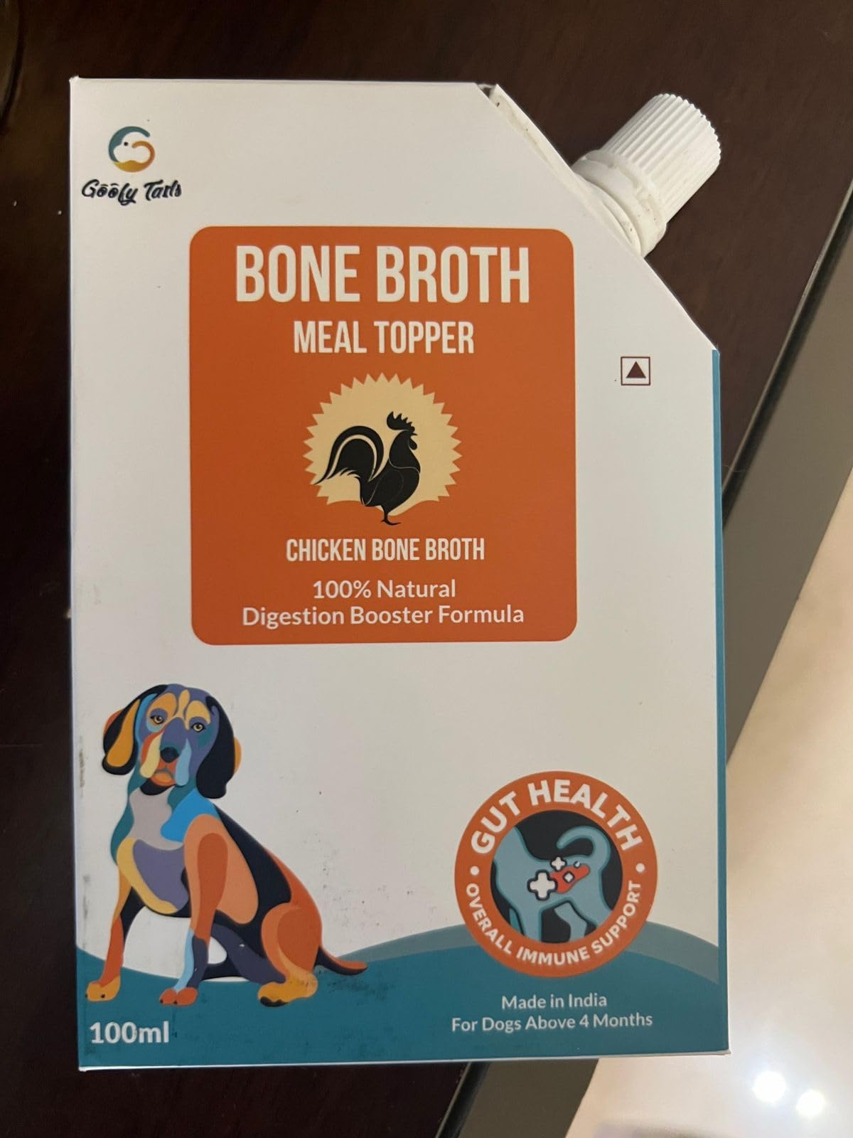 Goofy Tails Chicken Bone Broth for Dogs 1000ml (100mlX10 Pack), Human ...
