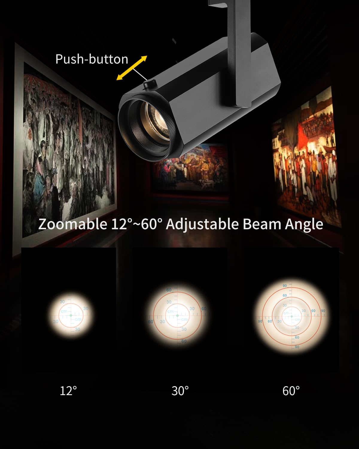 Led Museum Track Lighting Cob Spotlights LED Track Light For Showroom