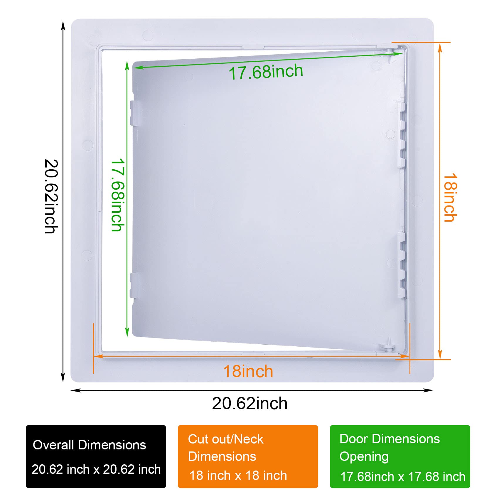 Snapklik.com : Plumbing Access Panel For Drywall 18 X 18 Inch Plastic ...