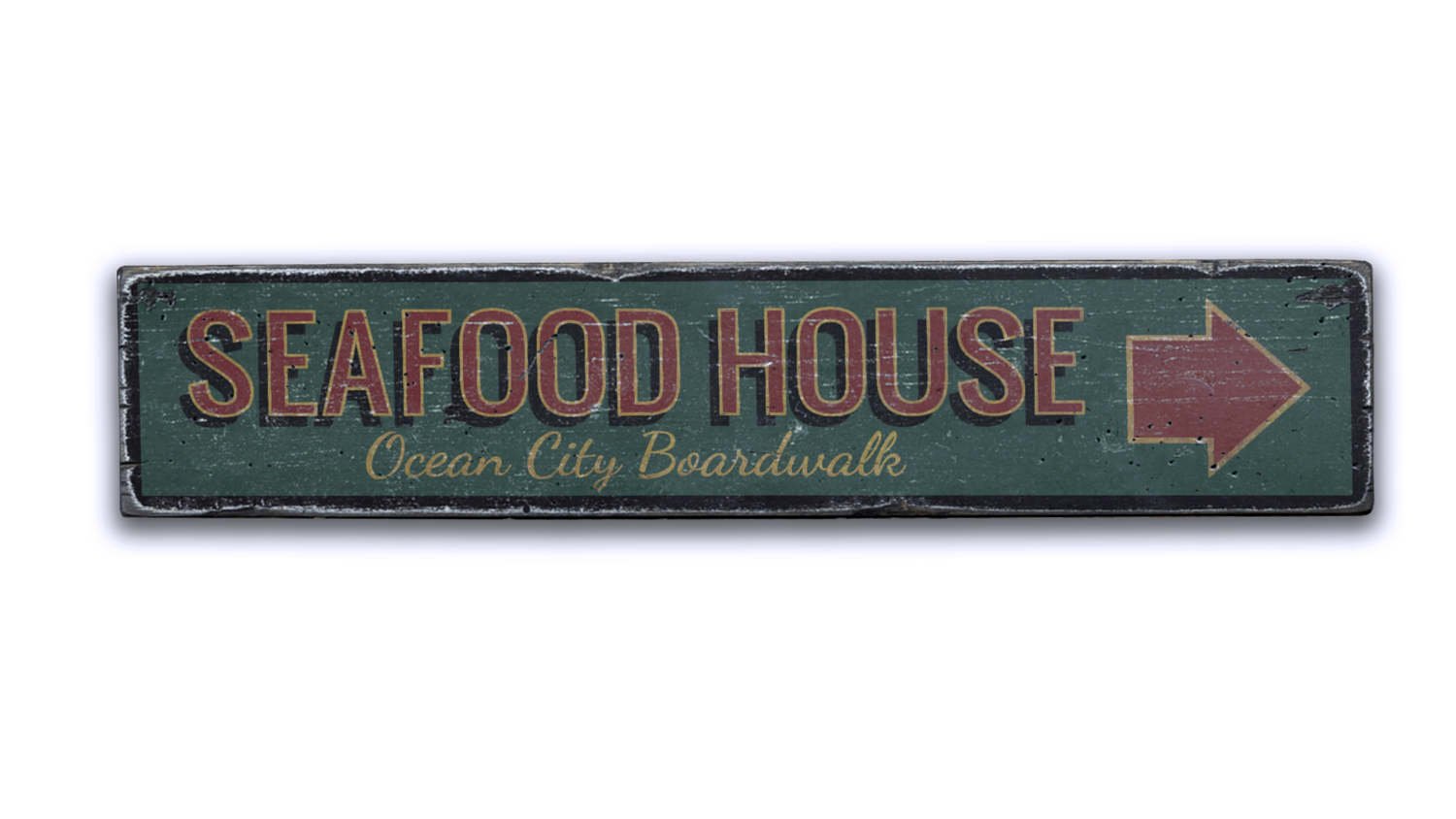 Vintage Seafood Signs Wood