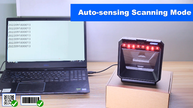 Watch 2D QR Omnidirectional Desktop Automatic Sensing Barcode Scanner ...