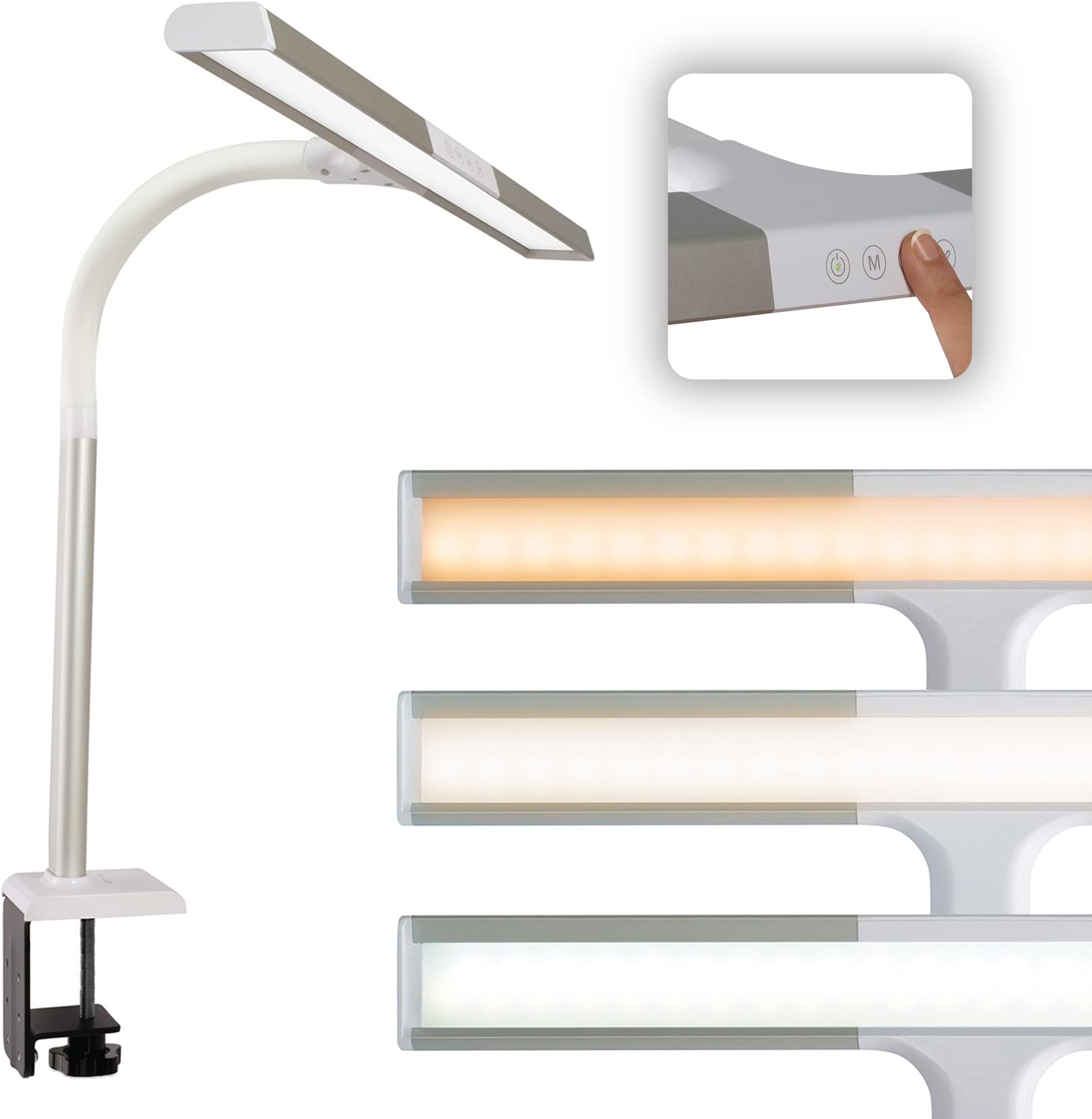 OttLite LED Clamp Lamp for Desks with ClearSun LED Technology - Extra ...