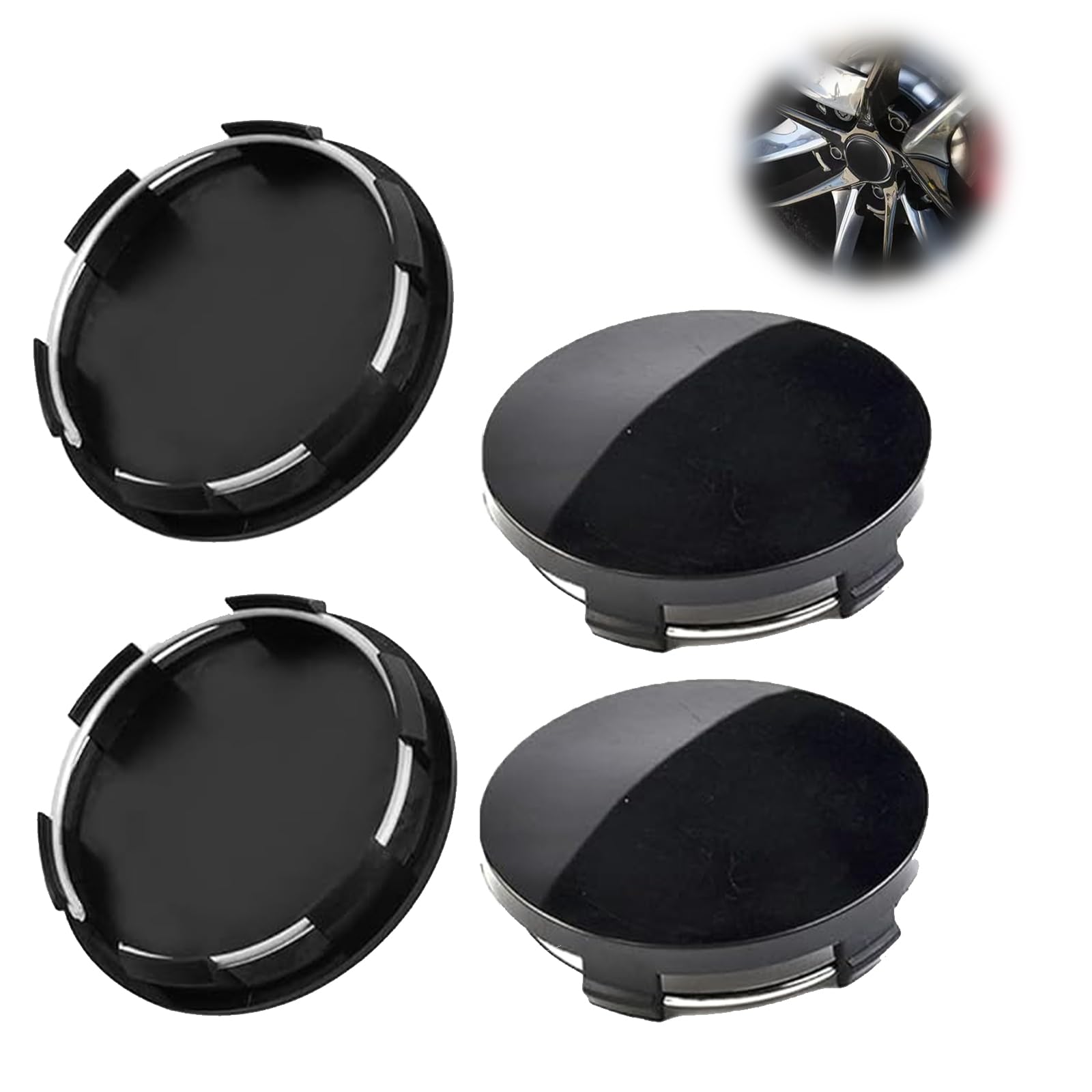 Neyared 4PCS Hub Centre Caps, 68mm Diy Wheel Hub Cap for all Types of ...