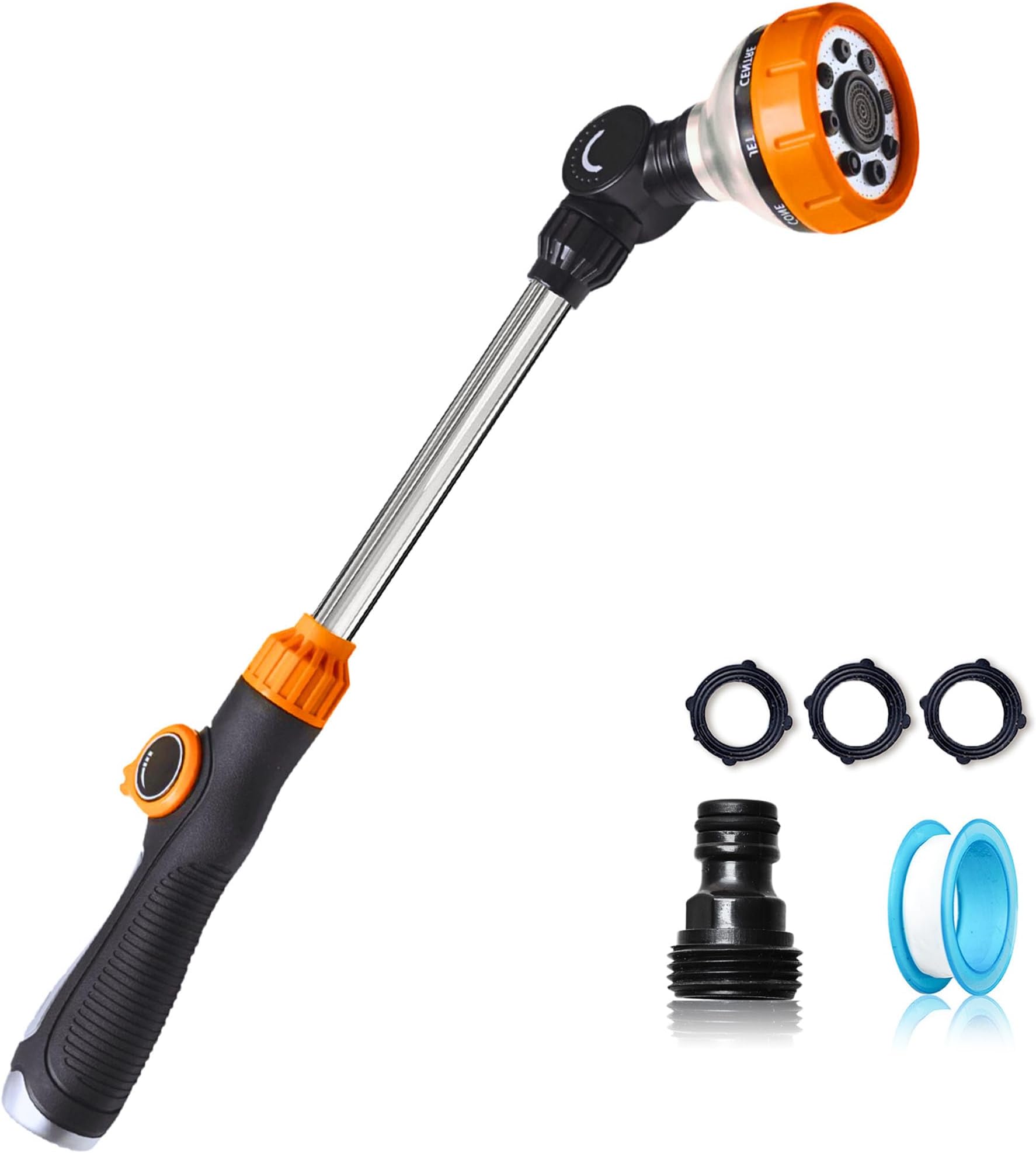 Amazon.com: RESTMO Metal Watering Wand, Heavy Duty Garden Hose Wand with 180° Swivel Ratcheting ...