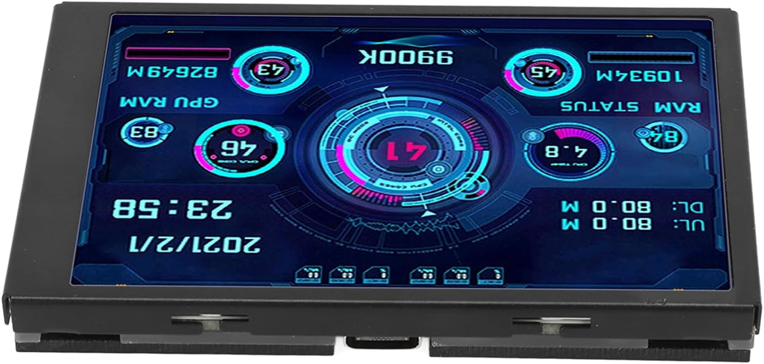PC Mini Monitor, 3.5in Computer Temp Monitor IPS Full View Display Small Screen for AIDA64 PC ...