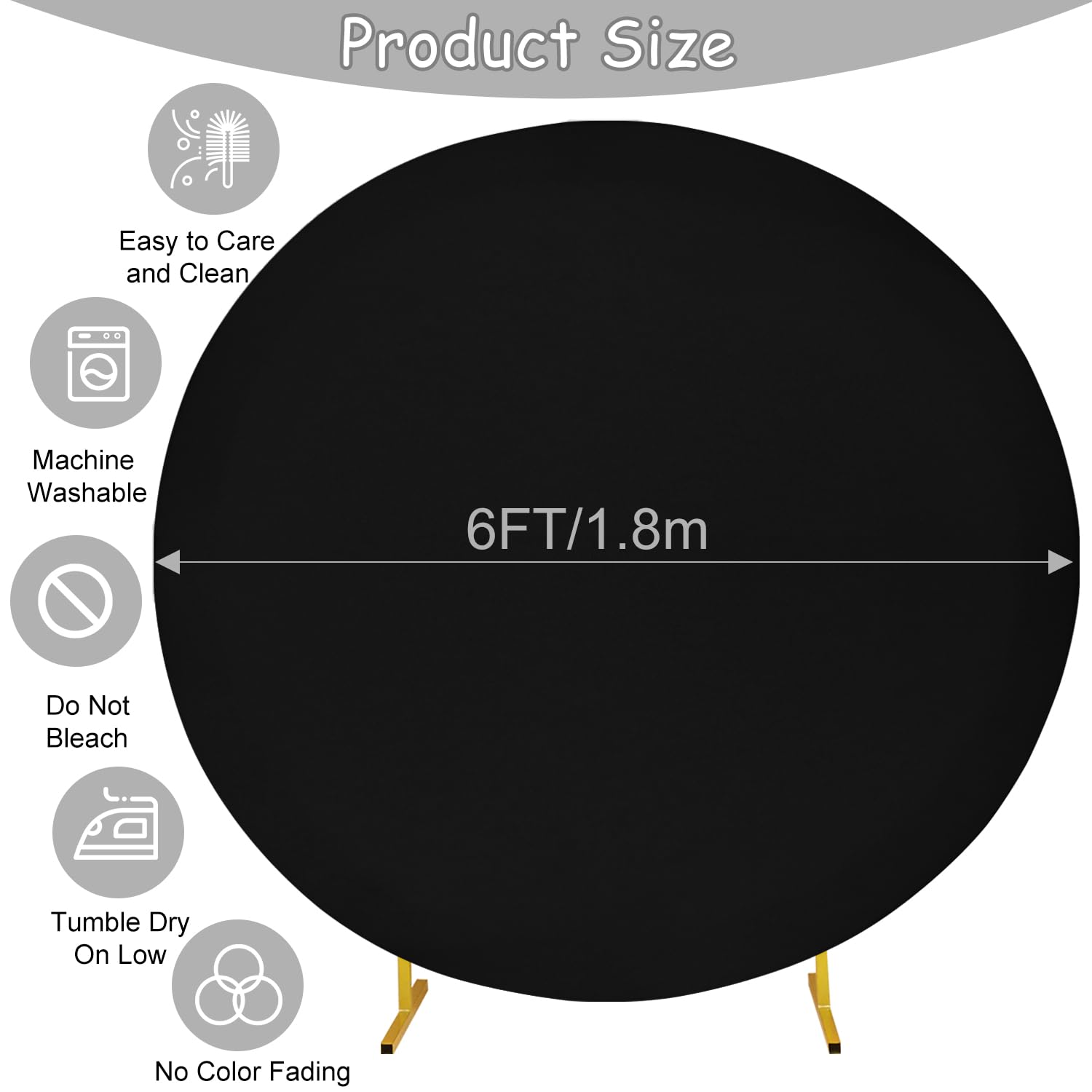 Snapklik.com : 6FT Round Wedding Arch Cover For 6FT Circle Arch Stand ...