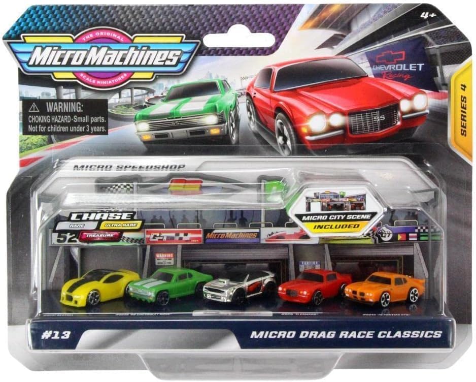 MicroMachines Series 4 Drag Race Classics Toy Car Micro City Scene ...
