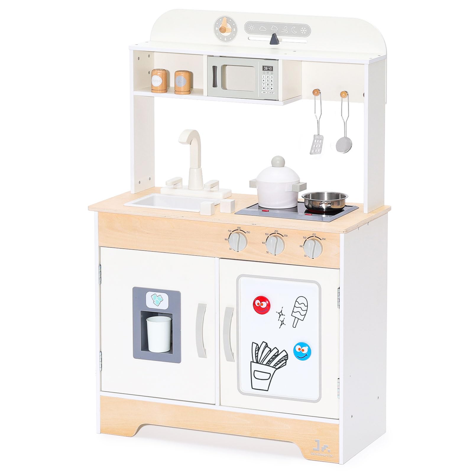 Amazon.com: SainSmart Jr. Kitchen for Kids, Wooden Play Kitchen with ...