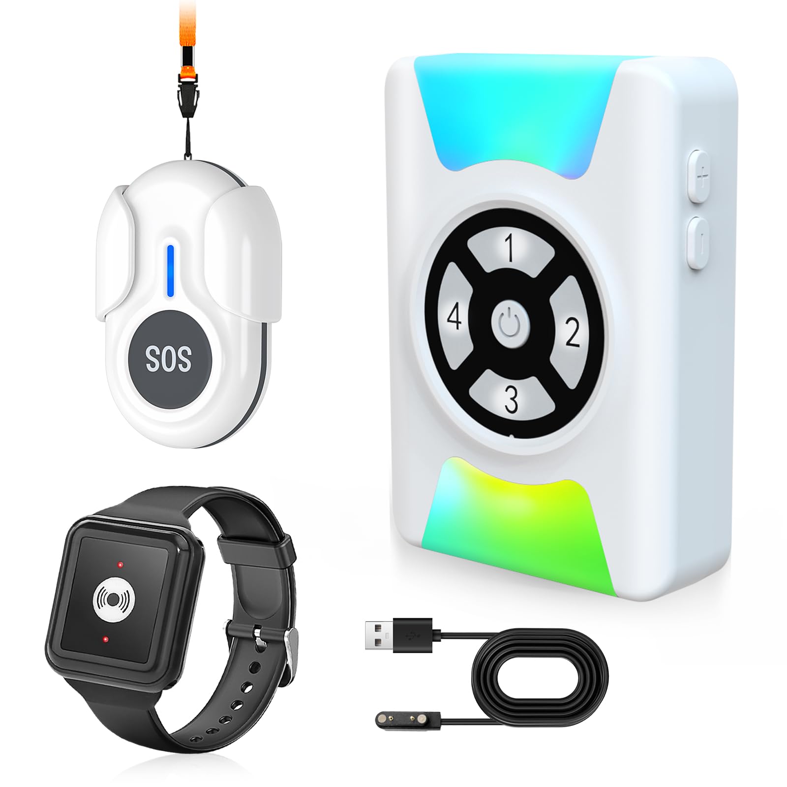 Wrist Alarm For Elderly Fall Alarm For Elderly Wrist 300Ft Range with ...