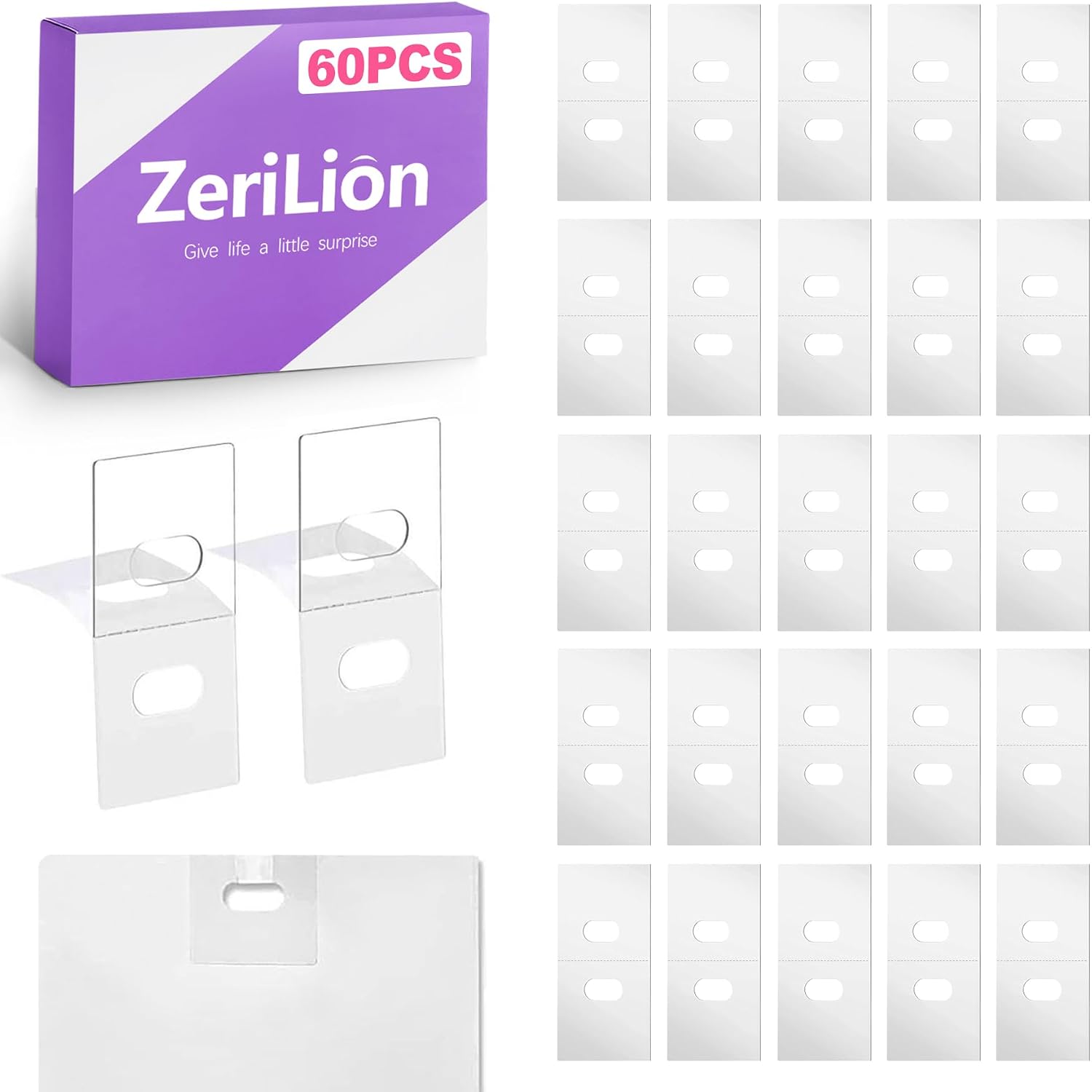 Amazon.com: ZeriLion 60 Pcs Clear Vertical Blind Slat Repair Tabs ...