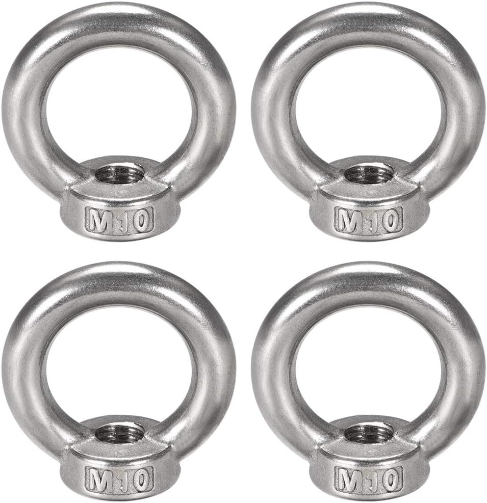 Amazon.com: uxcell Lifting Eye Nut M10 Female Thread 304 Stainless ...
