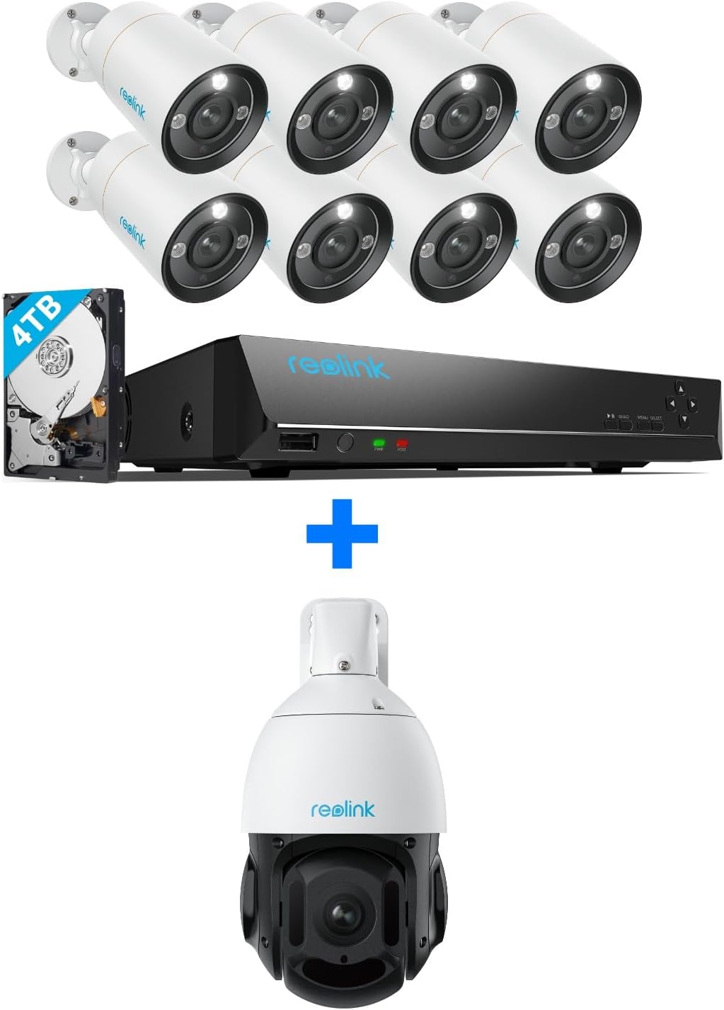 Amazon.com : REOLINK 12MP Commercial Security Camera System, 8pcs IP ...