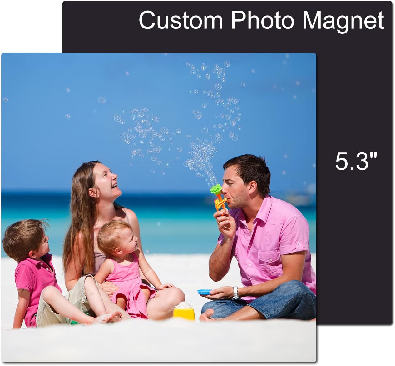 Custom Photo Fridge Magnet Large 5.3x5.3in Refrigerator Magnets Office ...