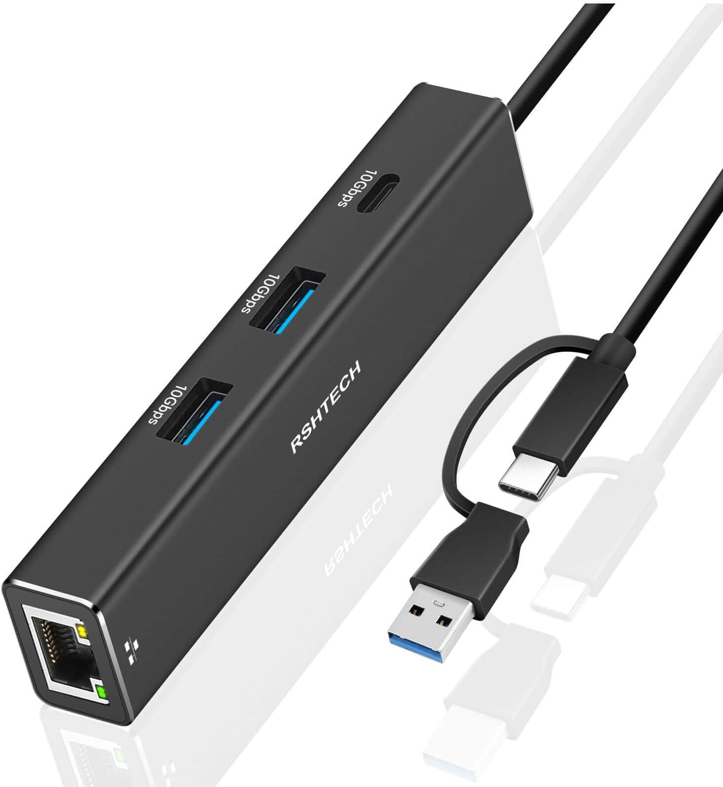 Amazon Basics - Adattatore a 3 porte USB 3.0 con porta gigabit ethernet ...