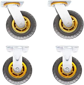 Caster High-Load-Bearing Silent Rubber Wheels Wheelbarrow Wheels Heavy ...