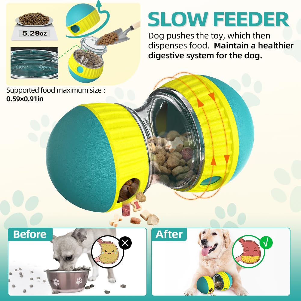Snapklik.com : Mankoda Dog Puzzle Toys, Rolling Treat Dispensing Ball ...