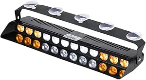 Wowtou - Luz estroboscópica de emergencia modelo S12, Amber White/Clear ...