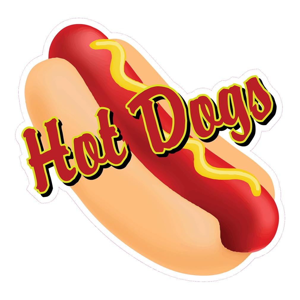 Amazon.com : Hotdogs Concession Restaurant Food Truck Die-Cut Vinyl ...