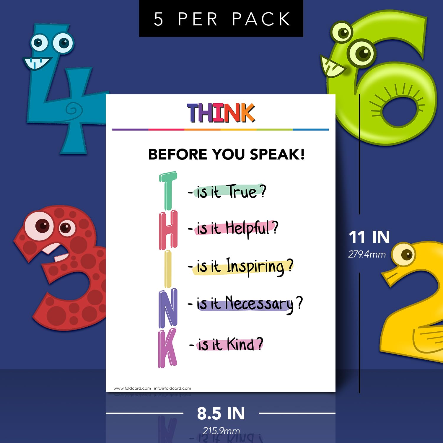 Snapklik.com : Calming Corner Poster THINK Before You Speak Feelings ...