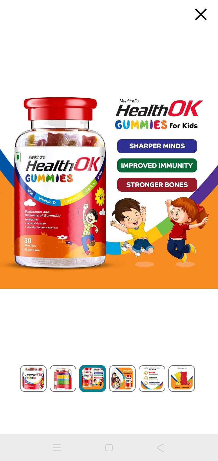 Health Ok Mankind Gummies, Multivitamin and Multimineral for Kids ...