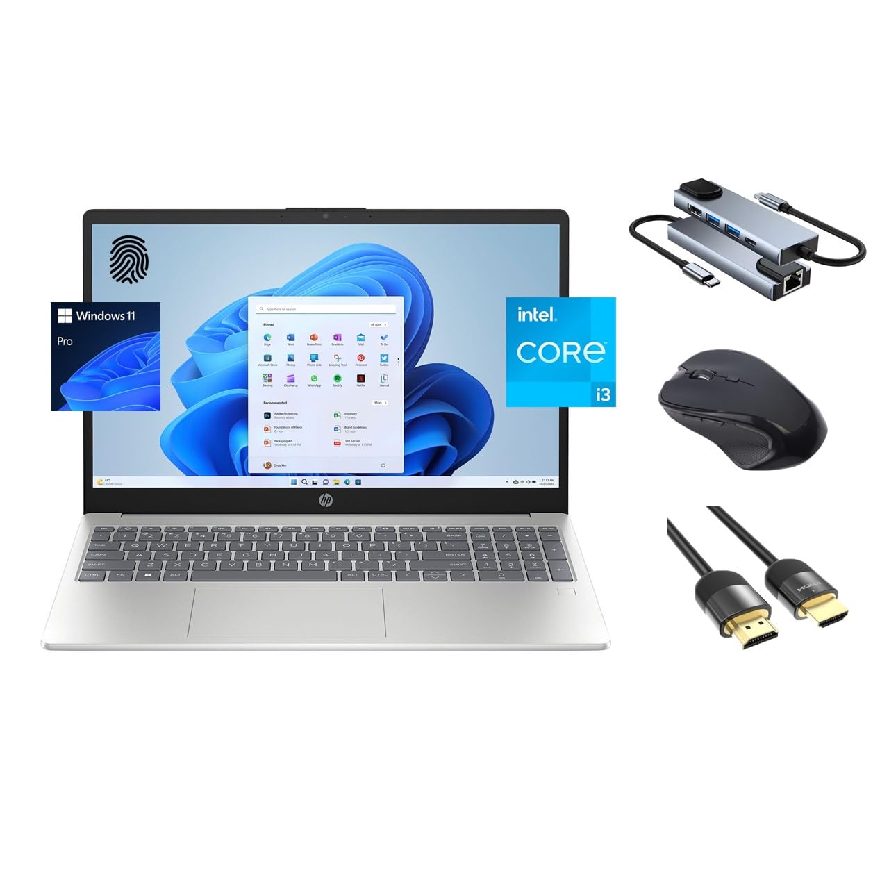 Amazon.com: HP Daily Essential Laptop, 15.6" FHD, 8-Core Intel i3-N305 ...