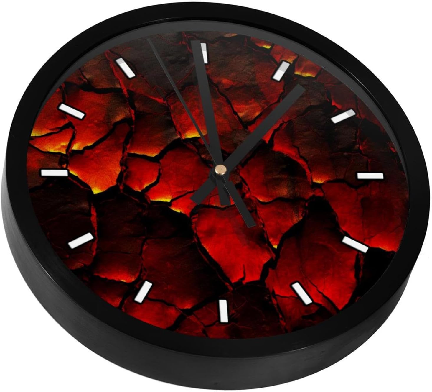 Wall Clocks Battery Operated,Modern Clocks,Volcano Surface Texture ...