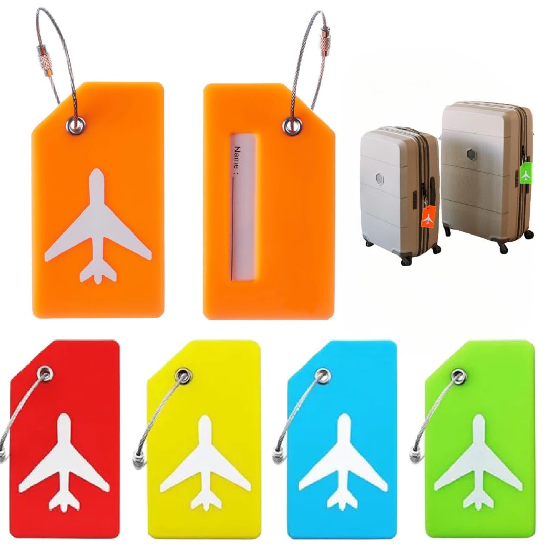 5 Suitcase Tags, Luggage Tags, Travel Tags, Bright Luggage Tags for ...