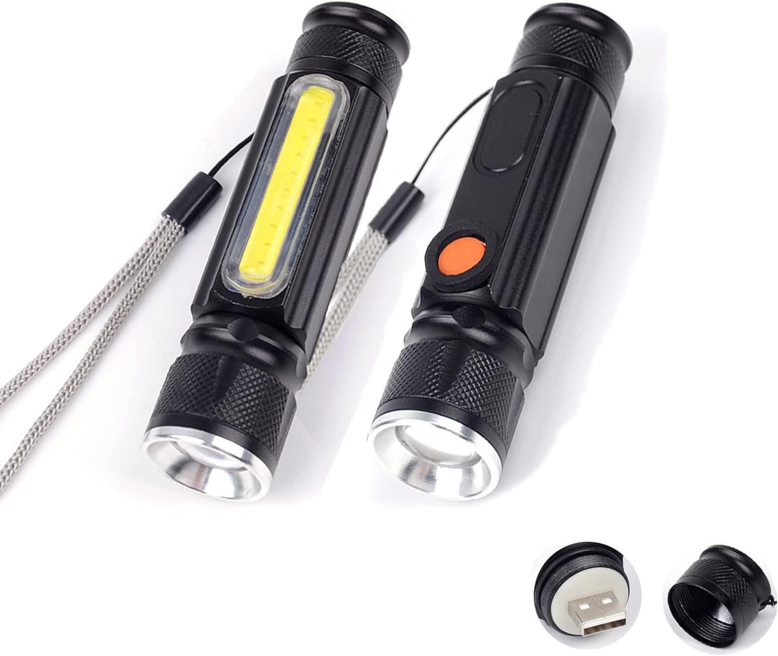 Vitoki Rechargeable Flashlights,LED Magnetic Flashlight,Small ...