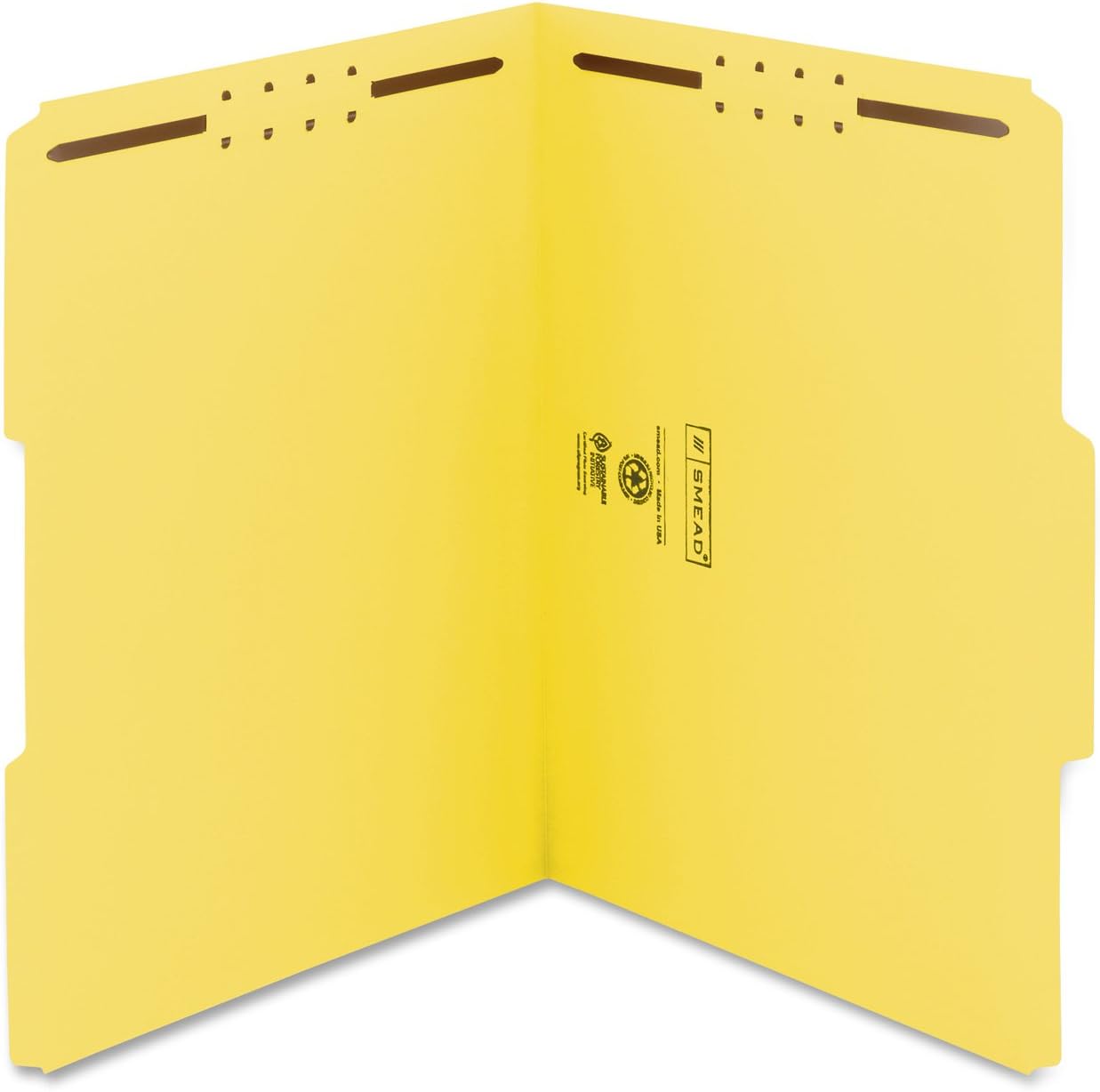 Amazon.com : Smead Fastener File Folder, 2 Fasteners, Reinforced 1/3 ...