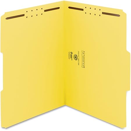 Amazon.com : 50 Orange Fastener File Folders - 1/3 Cut Reinforced Tab ...