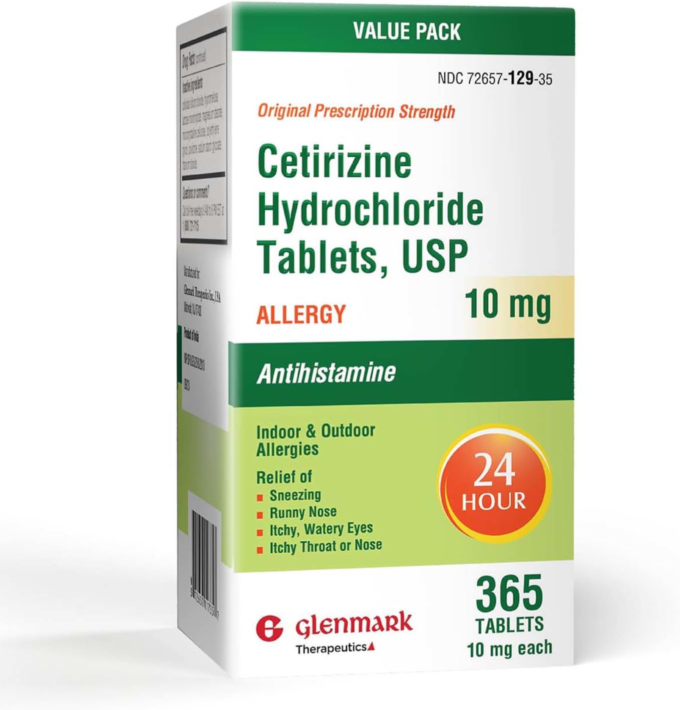 Amazon.com: Glenmark Therapeutics 24-Hour Allergy Medicine, 365 Count ...
