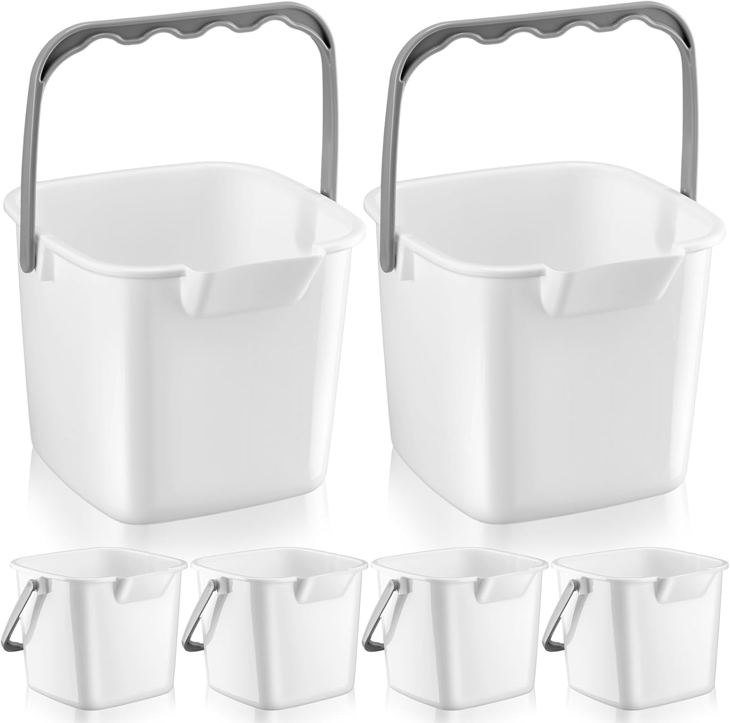 Amazon.com: Layhit 6 Pack Sanitizing Buckets 3 Quart Cleaning Pail ...