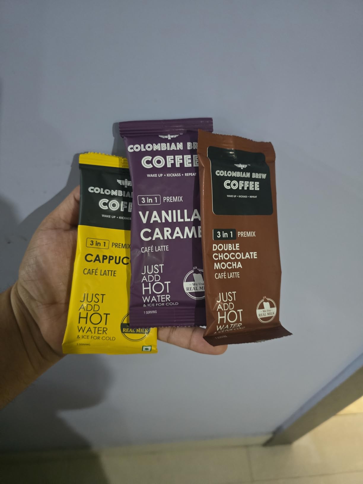 Colombian Brew 3 in 1 Cappuccino Café Latte, Instant Coffee Powder ...