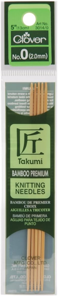 Amazon.com: Clover Takumi Bamboo 5" Double Pointed Knitting Needles 5 ...