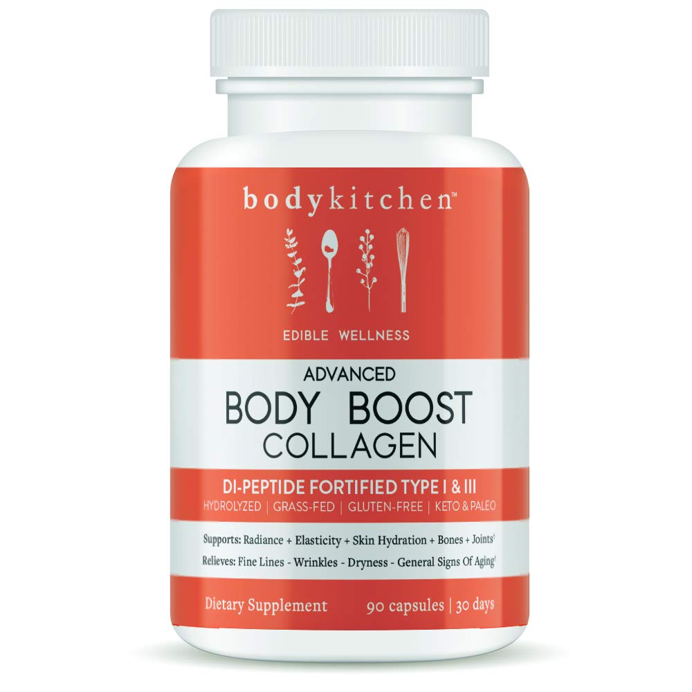 Buy Body Kitchen Advanced Body Boost, Collagen Peptides s (Type I, III) for Skin Hair Nail Joint ...