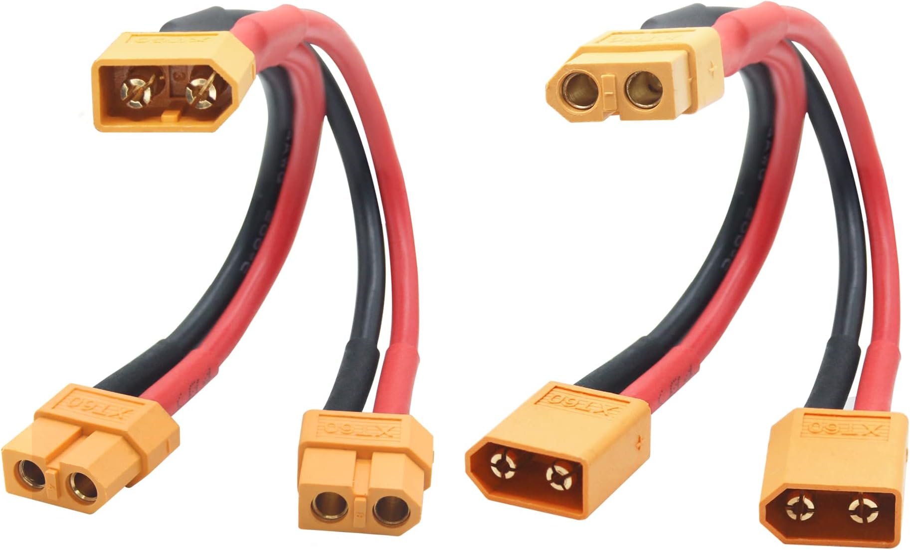 Amazon.com: Short XT60 Parallel Battery Connector Cable,14AWG XT60 Male ...