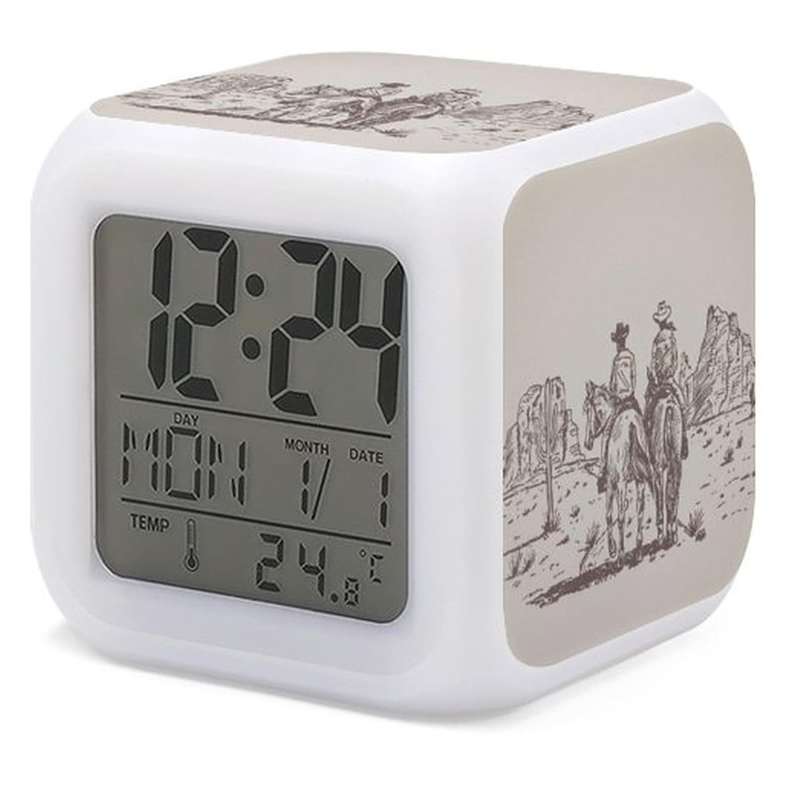 Amazon.com: XUWU Western Cowboy Baseball Ball Alarm Clock for Kids 7 ...
