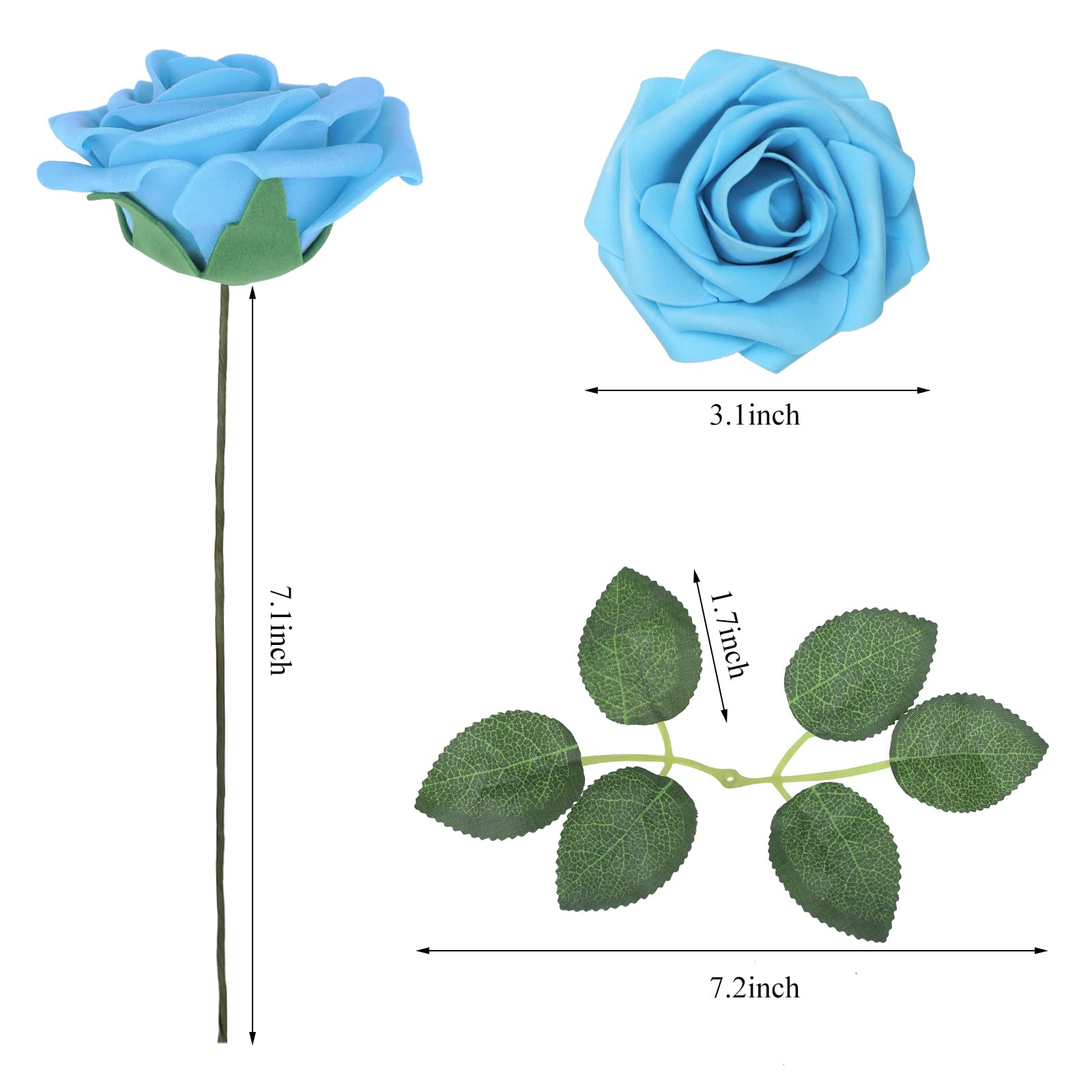 Single Light Blue Rose