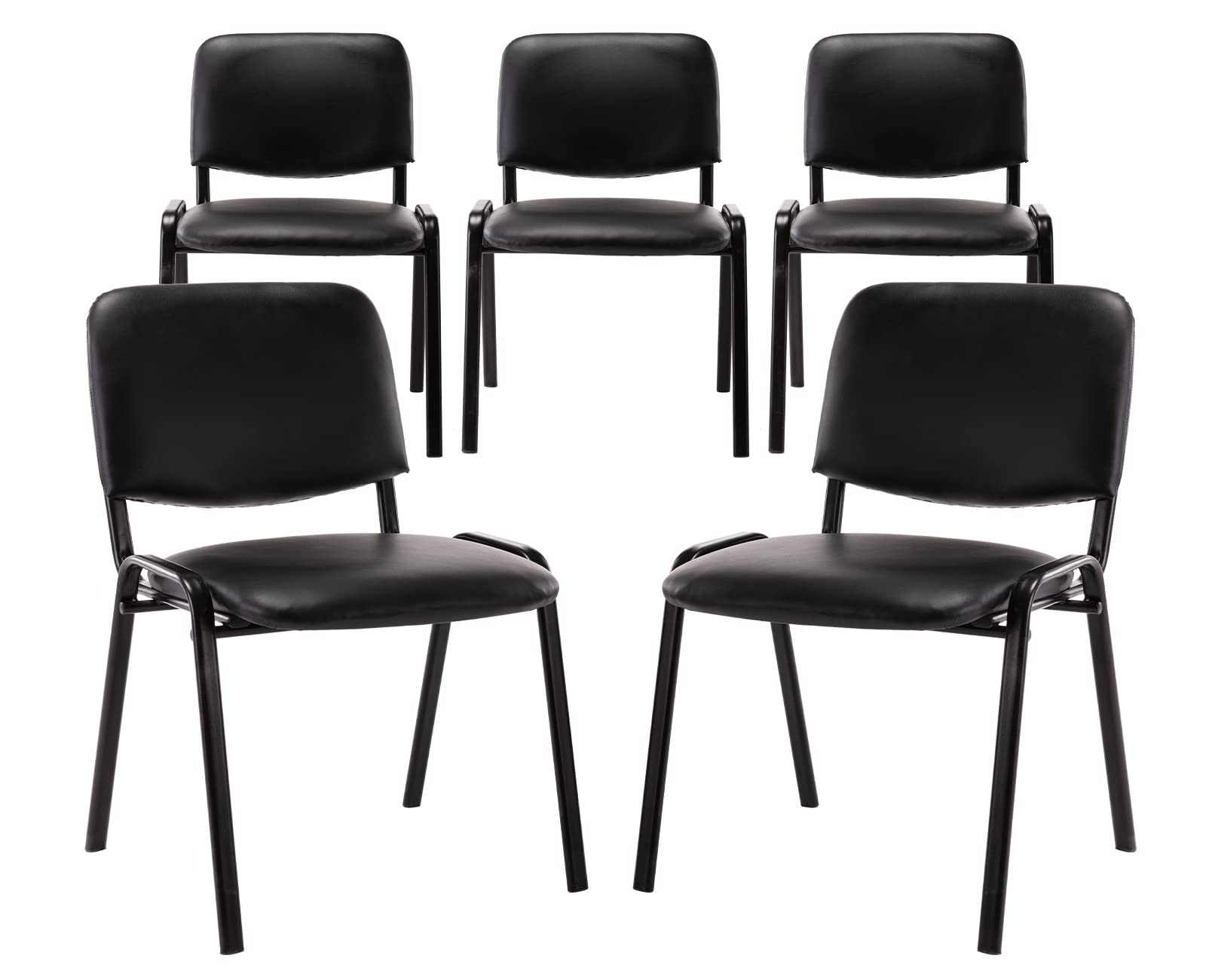 Amazon.com - Shunzhi Waiting Room Chairs Set of 5 Stackable Conference ...