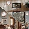 Amazon.com: Topkey Silent Wall Clock Kitchen 9 Inch Retro Non-Ticking ...