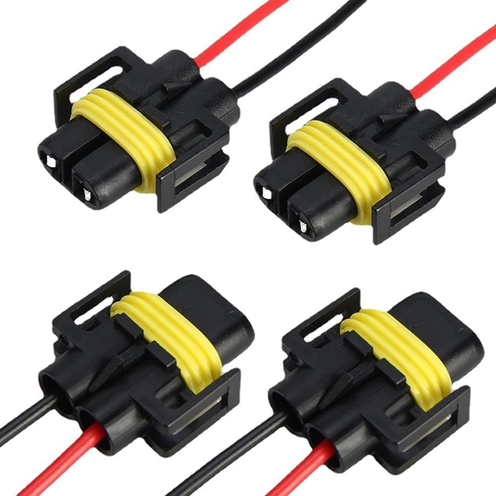 Amazon.com: 4Pcs H11 H9 H8 880 881 Female Adapters Wiring Harness ...