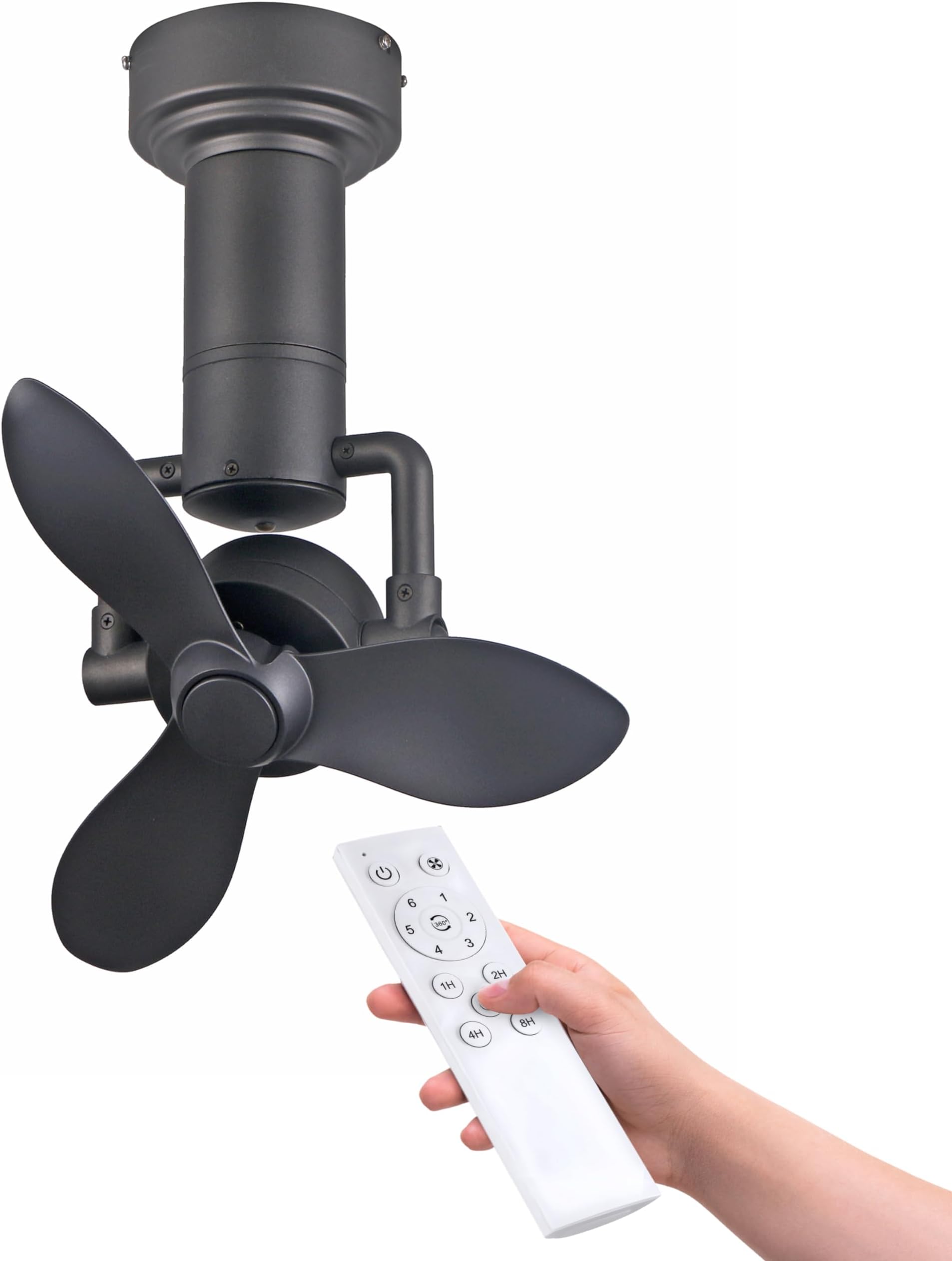 Air King 9718 18-Inch Industrial Grade Ceiling Mount Fan,Black - Wall ...