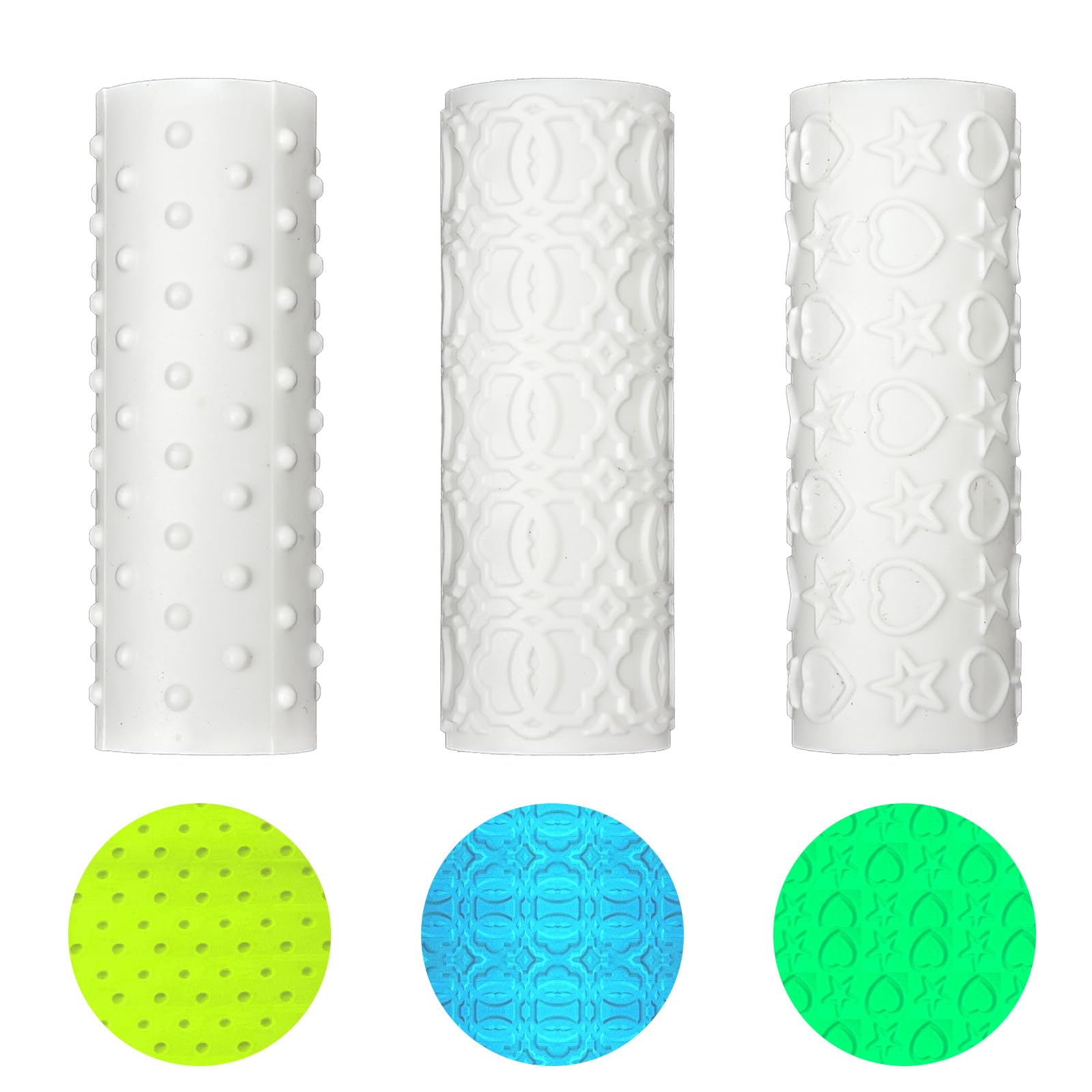 Amazon.com: 3pcs Polymer Clay Texture Rollers, Pottery Texture Roller ...