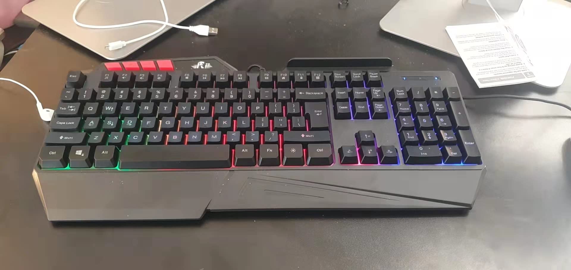 $1/mo - Finance Rii RK202 RGB Gaming Keyboard Multiple Color Rainbow ...